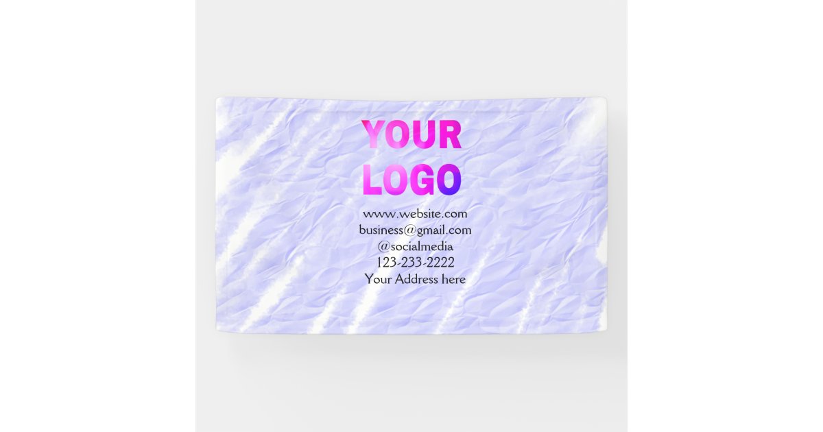 simple minimal add your logo/design here text thr banner | Zazzle