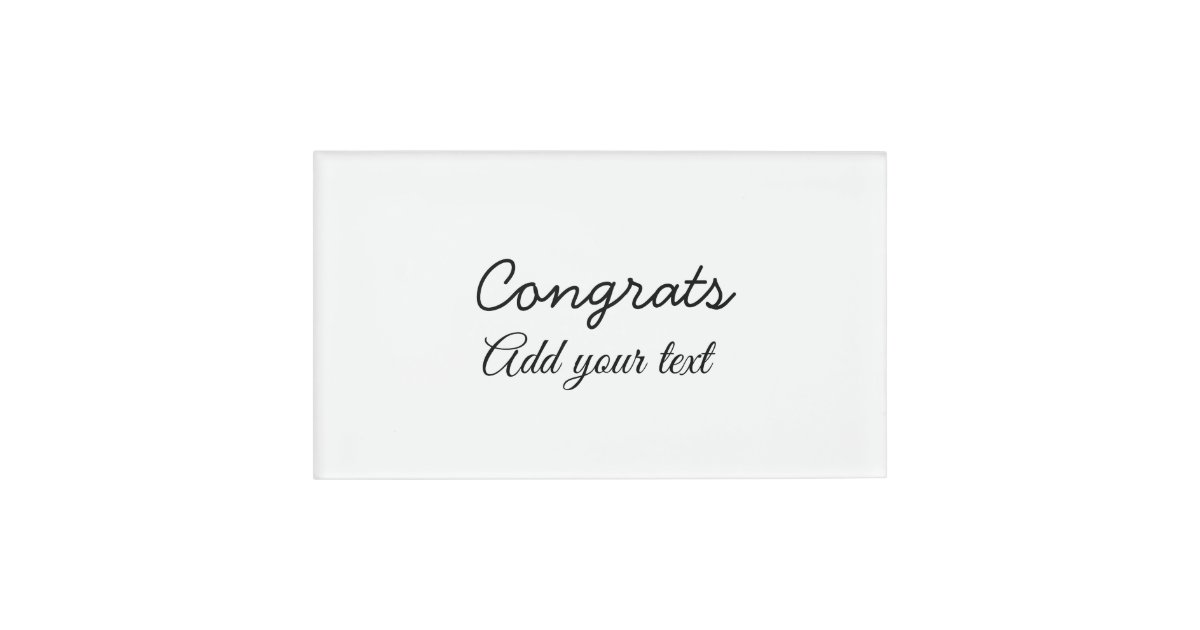 Simple minimal congratulations graduation add your name tag | Zazzle