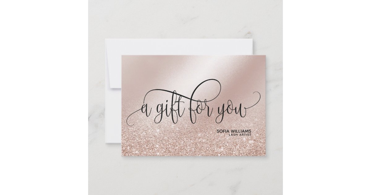 Simple & Modern Rose gold Certificate Gift Card | Zazzle