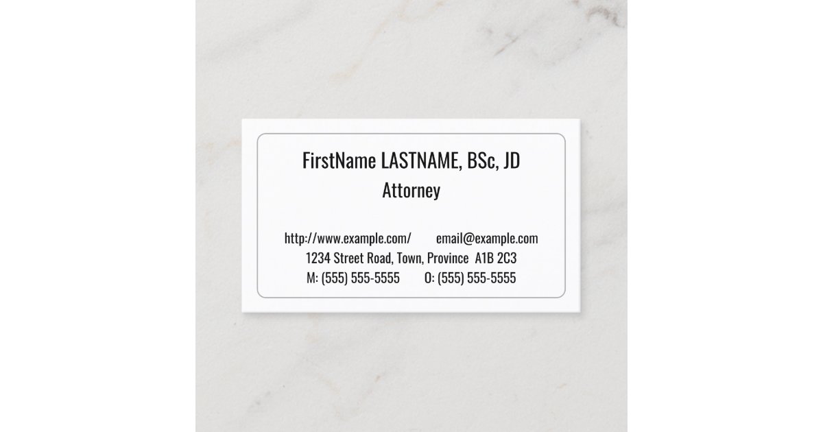 Simple, Plain & Basic Business Card | Zazzle