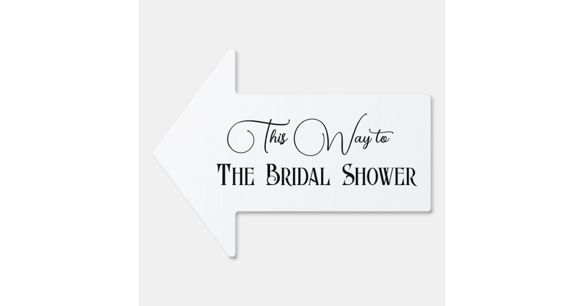 Simple This Way to The Bridal Shower Arrow Garden Sign | Zazzle