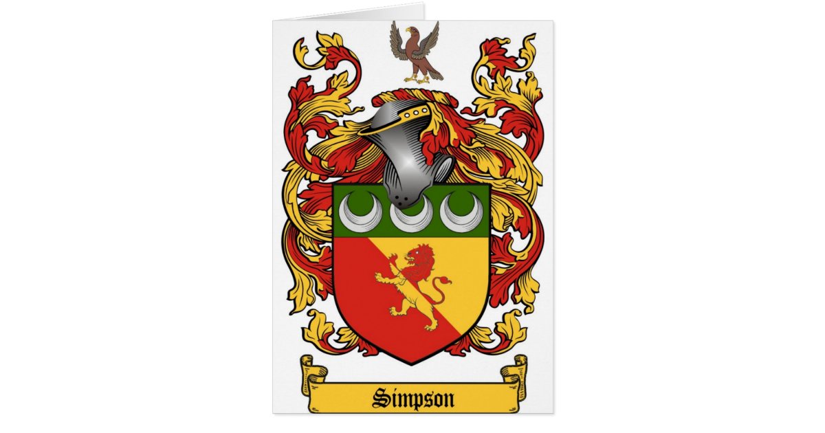 Simpson Crest - Coat of Arms | Zazzle