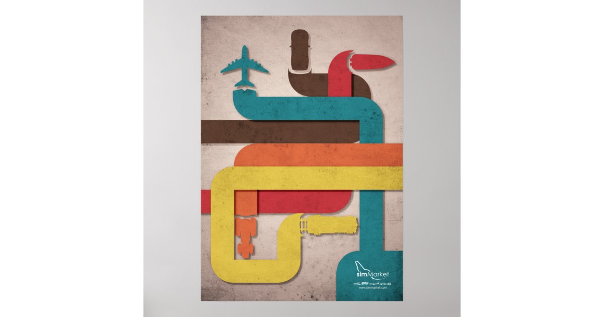 Simulation line poster | Zazzle