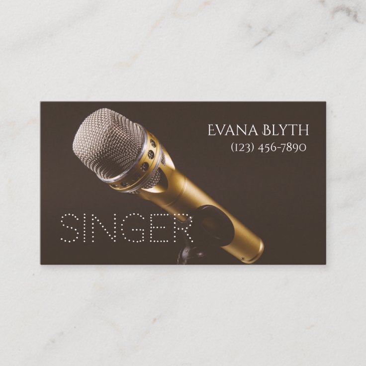 Singer, Performer, Vocalist Business Card | Zazzle