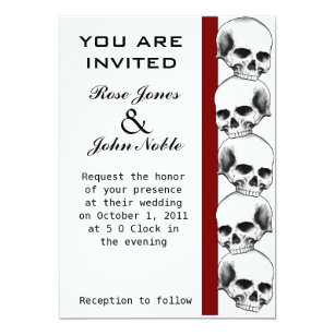 Skull Wedding Invitations & Announcements | Zazzle CA