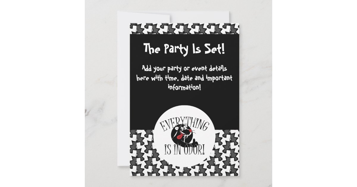 Skunk Party Invitation | Zazzle