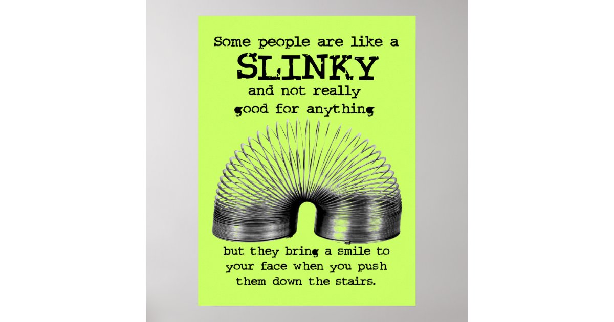 Slinky People Funny Print Poster Humour | Zazzle