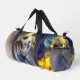 SlipperyJoe's grayscale muscular man physique yell Duffle Bag | Zazzle