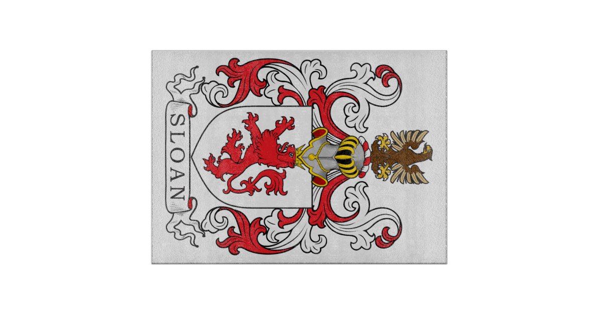 Sloan Family Crest Cutting Board | Zazzle