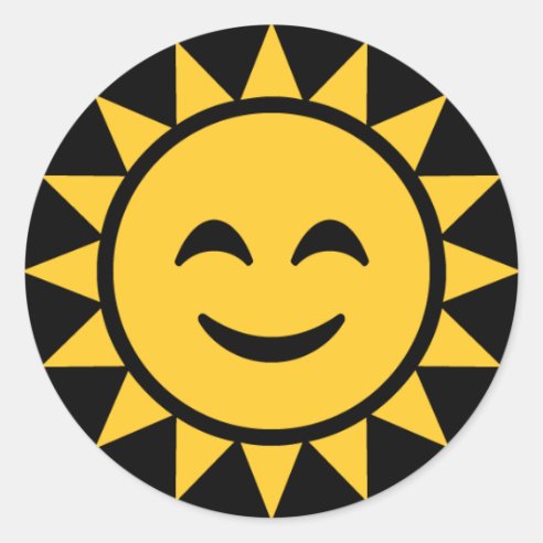Smiling Sun Stickers | Zazzle CA