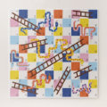 Snakes and ladders board game kids jigsaw puzzle | Zazzle