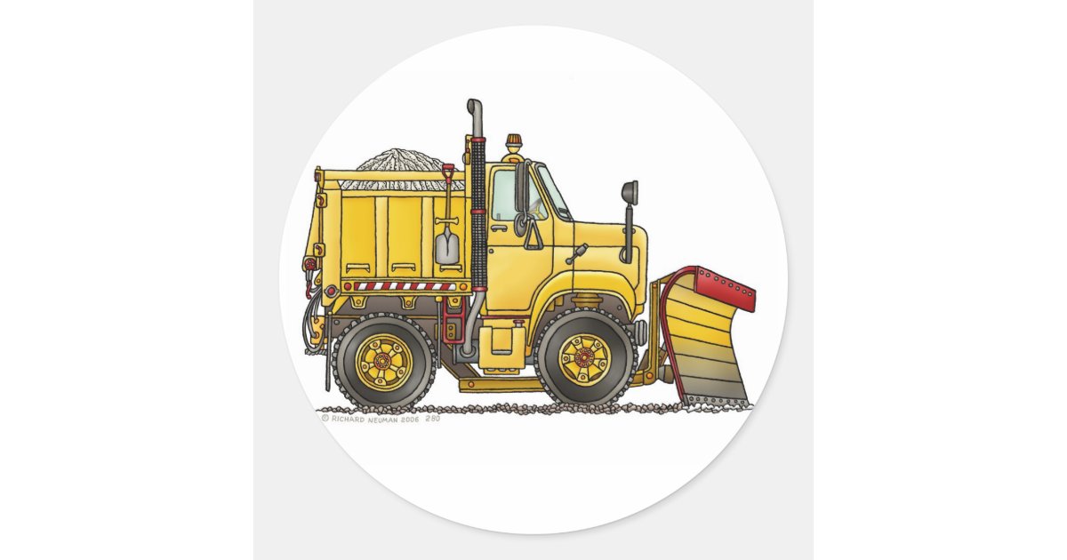 Snow Plow Truck Stickers | Zazzle