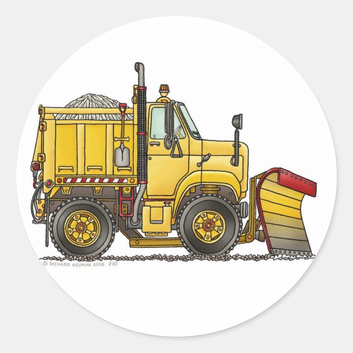 Snow Plow Truck Stickers | Zazzle.ca