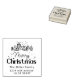 Snow village merry christmas holiday rubber stamp | Zazzle