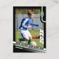 Soccer Player Trading Card in Black Green | Zazzle