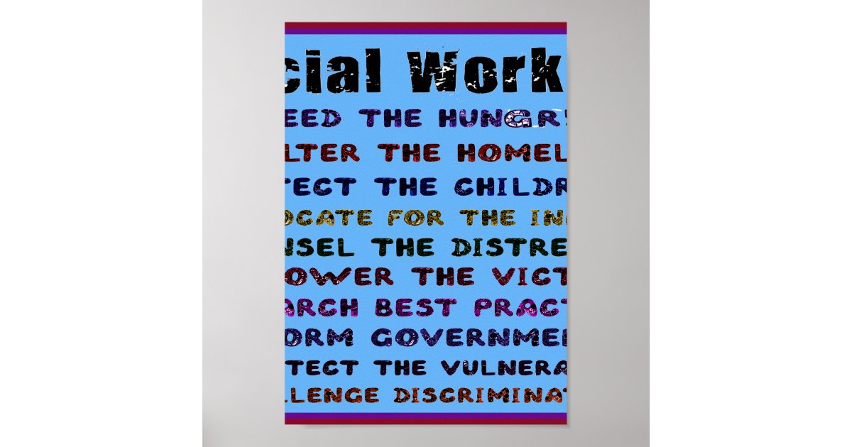 Social Workers Work! Poster | Zazzle