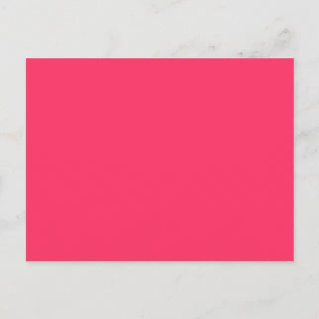 Solid Hot Pink Background Colour FF3366 Background Postcard | Zazzle
