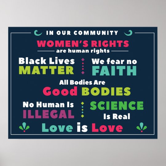 Solidarity Poster In Our Community | Zazzle.ca