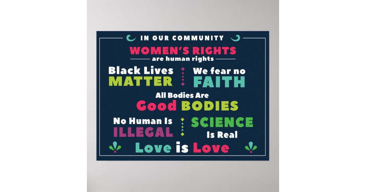 Solidarity Poster In Our Community | Zazzle