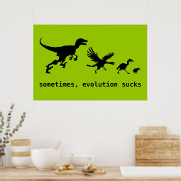 Sometimes, Evolution Sucks Poster | Zazzle