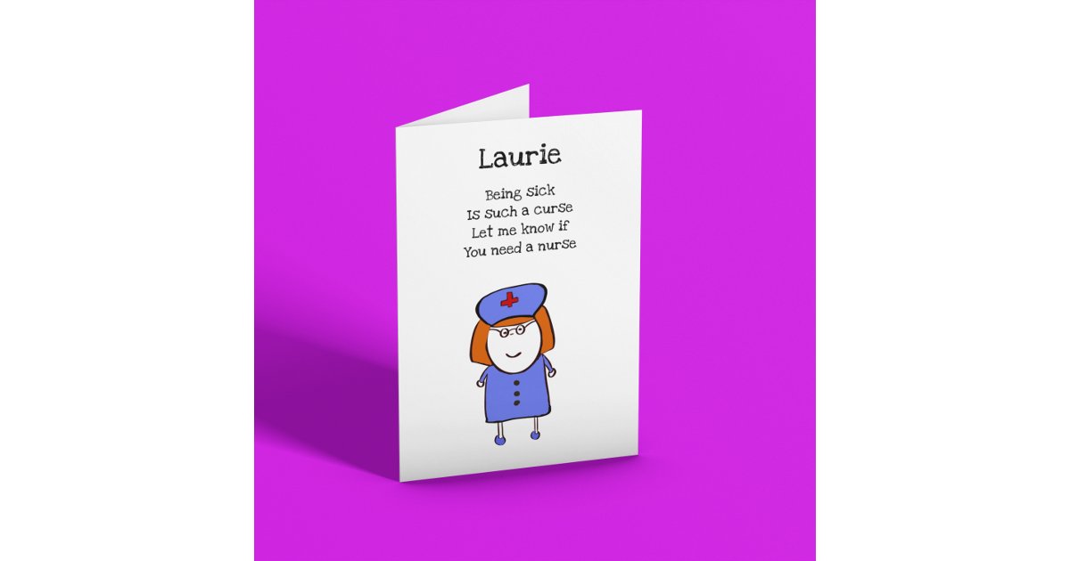 Sorry You’re Sick Customizable Get Well Soon Card | Zazzle