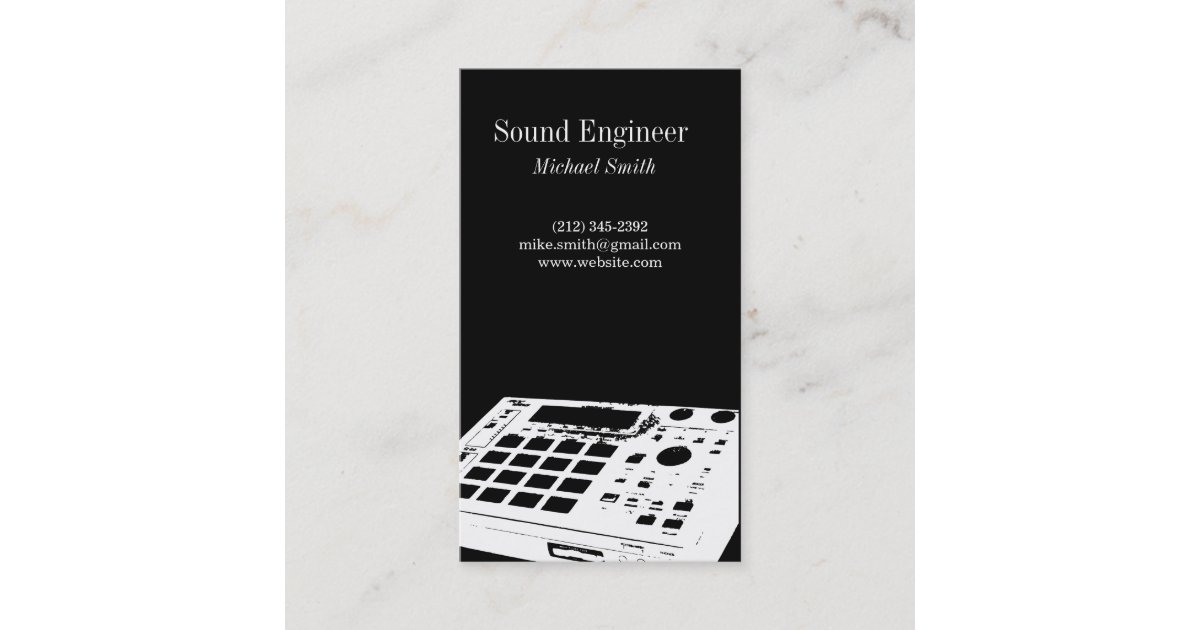 Sound Engineer Business Card | Zazzle
