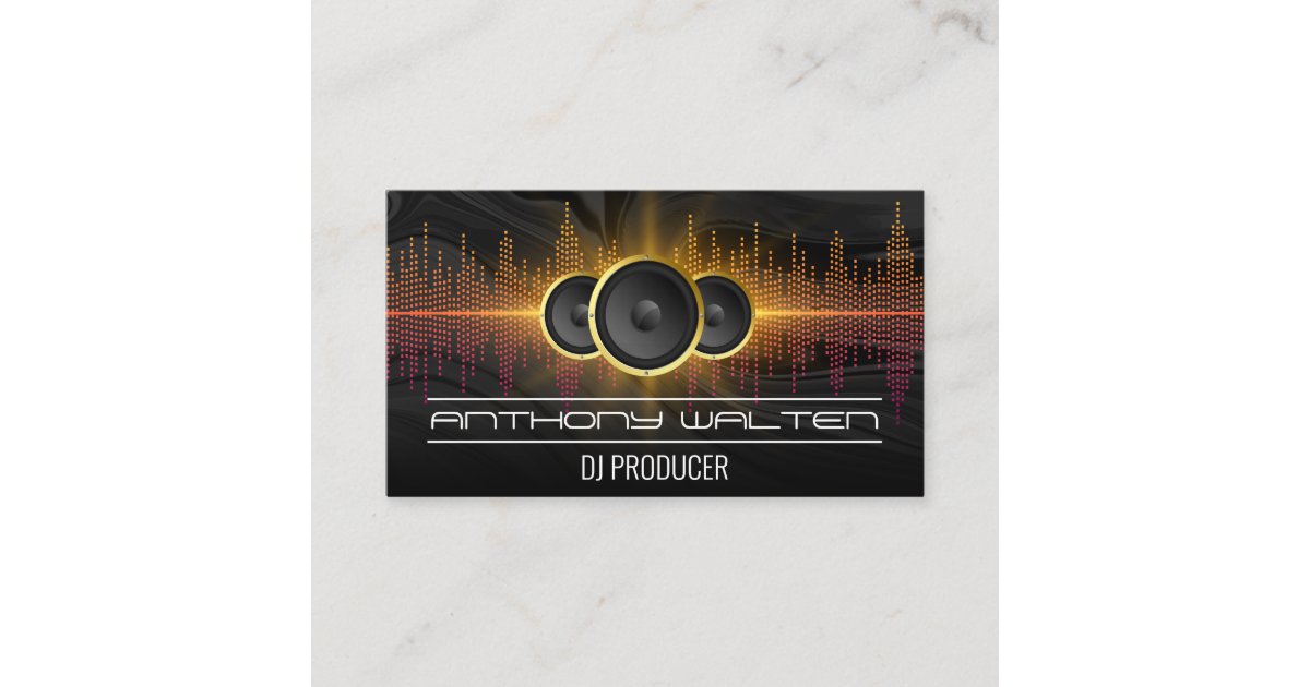 Sound Speakers | Music Equalizer | Creative Business Card | Zazzle