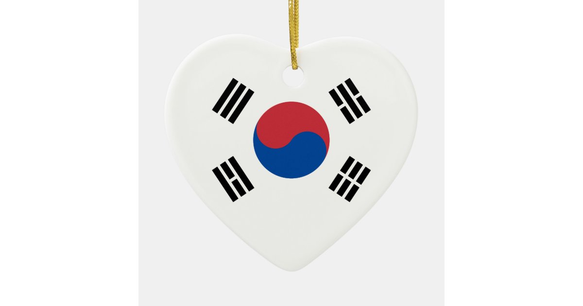 South Korean Flag - Korea - Taegeukgi - 대한민국의 국기 Ceramic Ornament | Zazzle