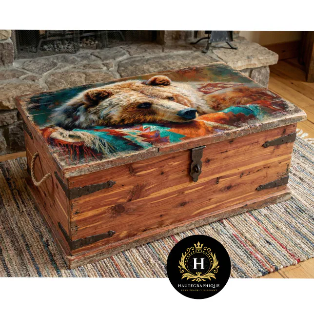 Southwest Lodge Bear Portrait Tissue Paper | Zazzle