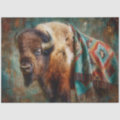 Southwest Turquoise Bison Portrait Tissue Paper | Zazzle