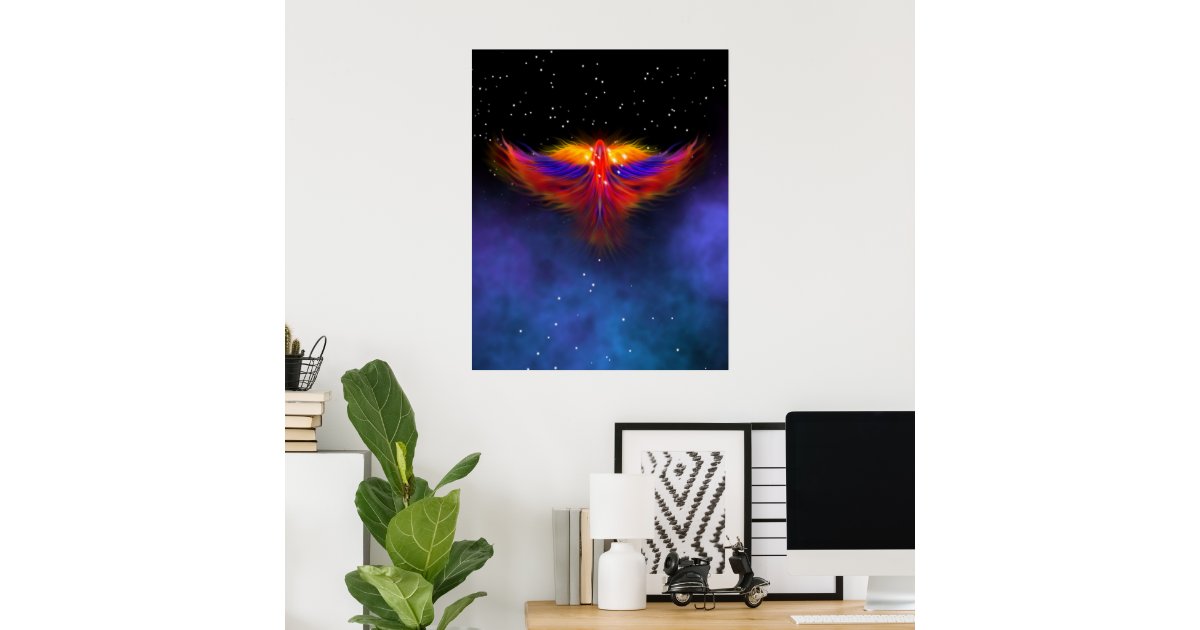 Space Phoenix Nebula Poster | Zazzle