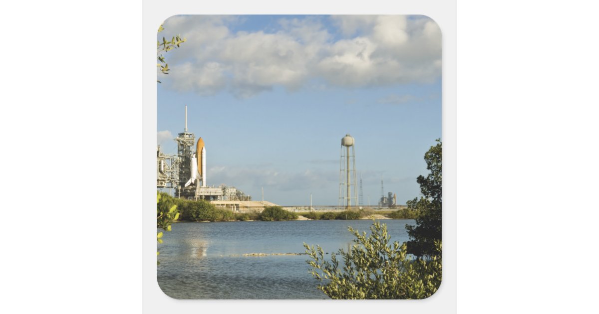 Space Shuttle Atlantis and Endeavour Square Sticker | Zazzle