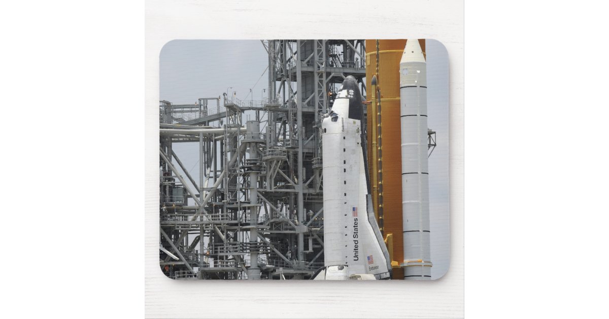 Space Shuttle Endeavour on the launch pad 2 Mouse Pad | Zazzle