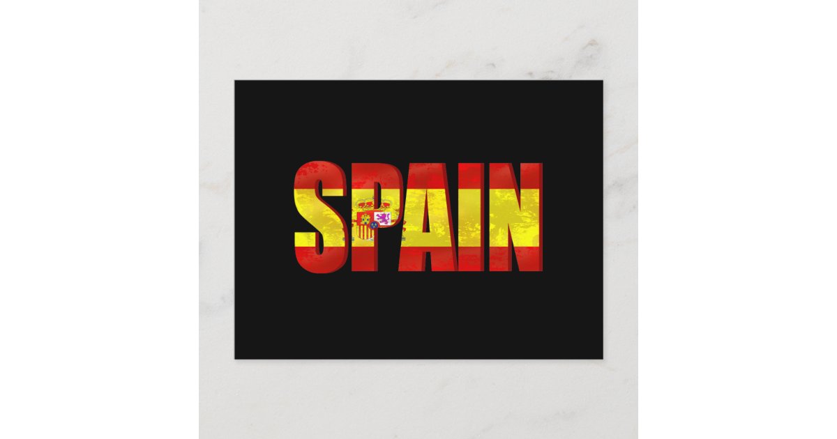 Spain flag logo emblem for proud Spaniards Postcard | Zazzle