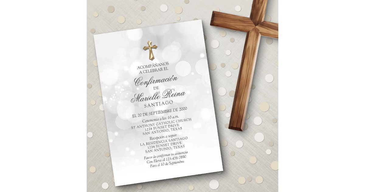 Spanish Confirmation Invitation | Zazzle