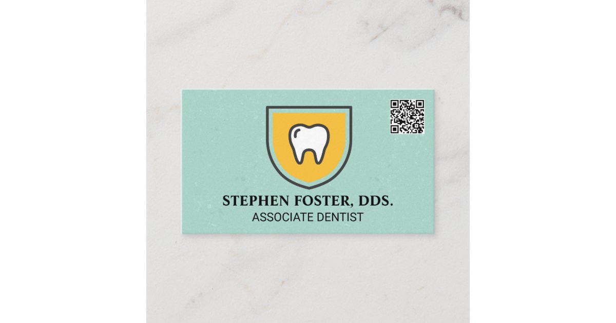 Sparkly Tooth Icon | QR Code Business Card | Zazzle