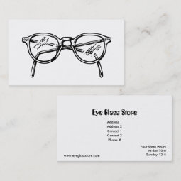 Spectacles/Eyeglasses Business Card | Zazzle