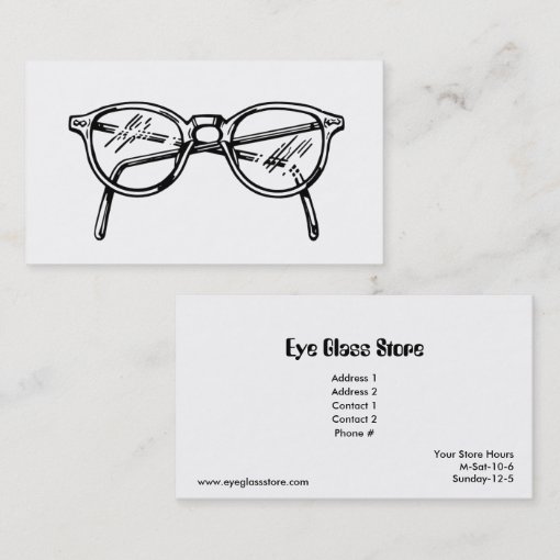 Spectacles/Eyeglasses Business Card | Zazzle