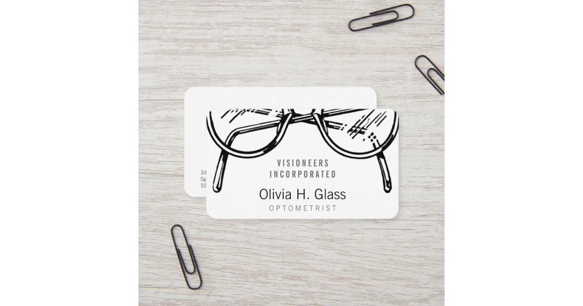 Spectacles Eyewear Optical Vision Business Card | Zazzle