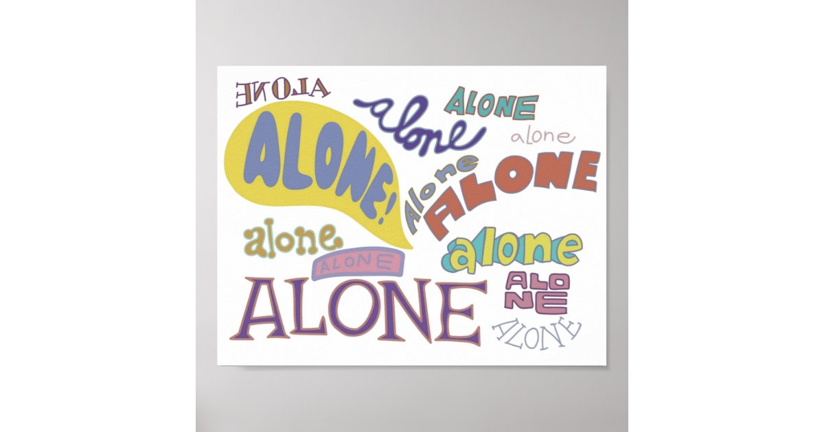 Spongebob Alone Poster | Zazzle