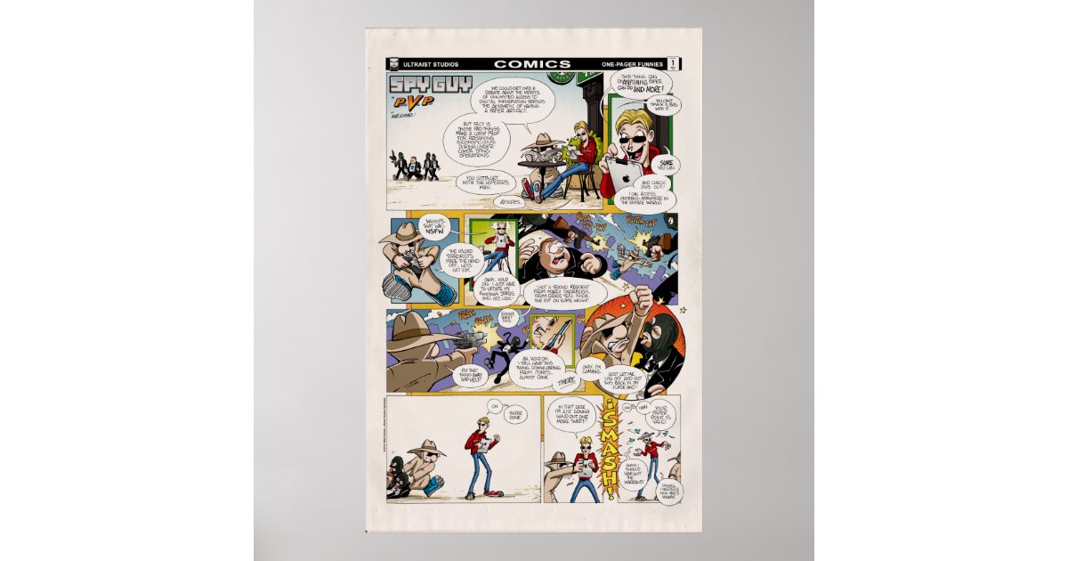 SPY GUY: One-Pager Funnies #1 Poster | Zazzle