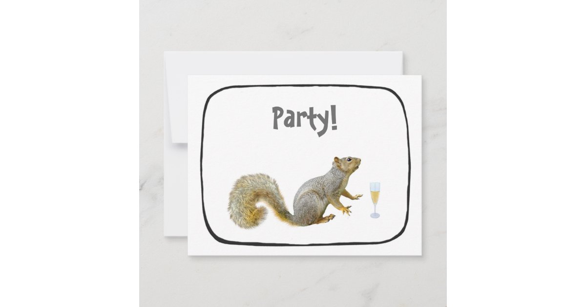 Squirrel Party Invitation | Zazzle