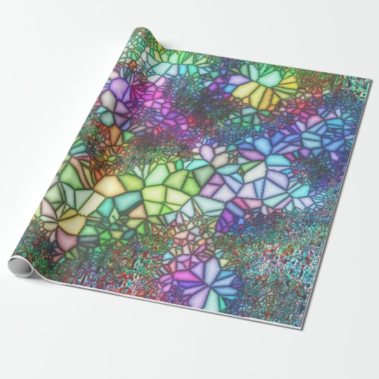 Stained Glass Mosaic Wrapping Paper | Zazzle.ca