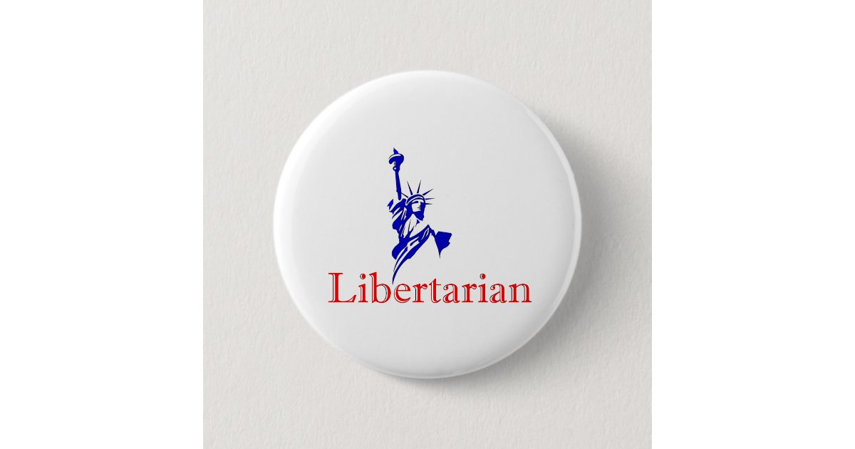 Statue of Liberty -- Retro Libertarian icon 2 Inch Round Button | Zazzle