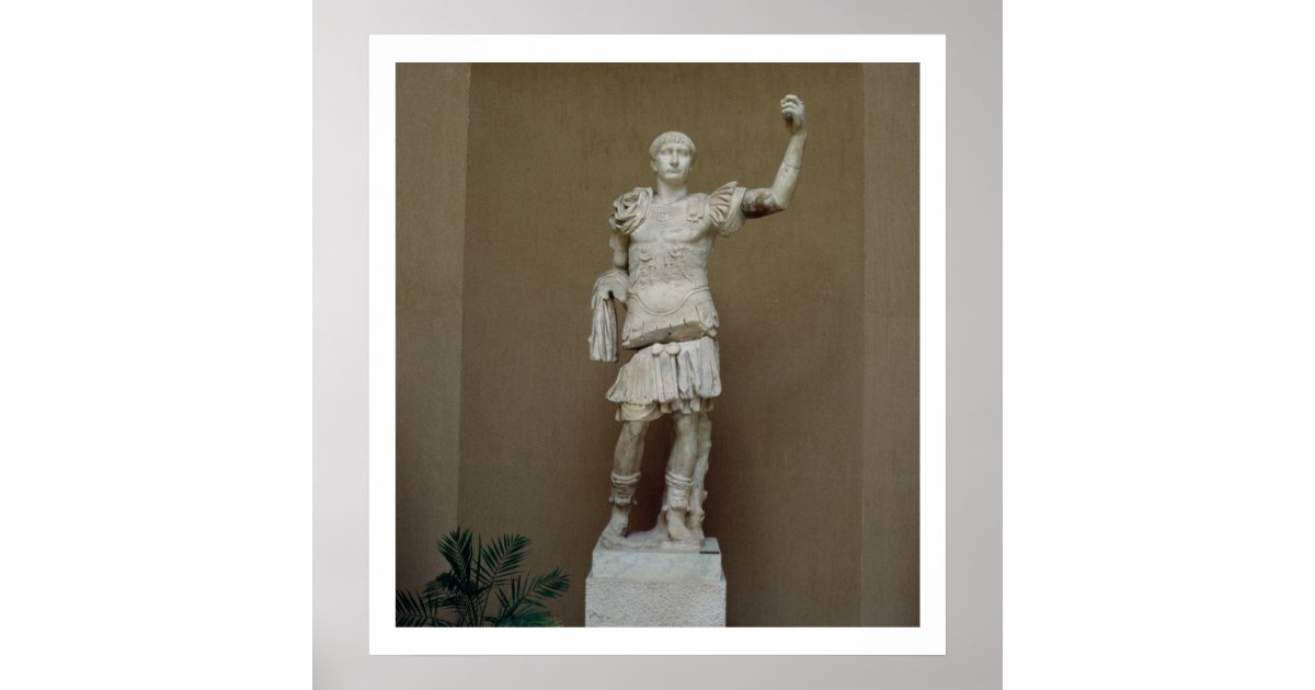 Statue of the Emperor Trajan (53-117 AD) (marble) Poster | Zazzle