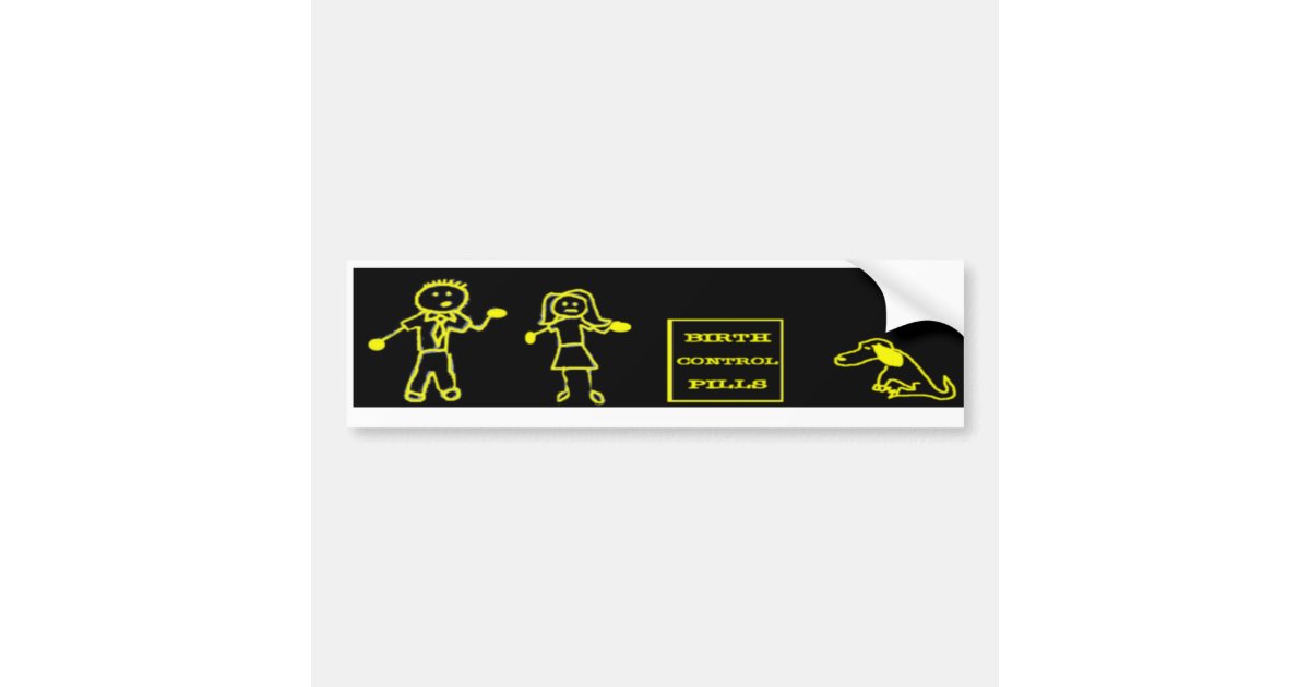 Stick Figure Family Bumper Sticker | Zazzle