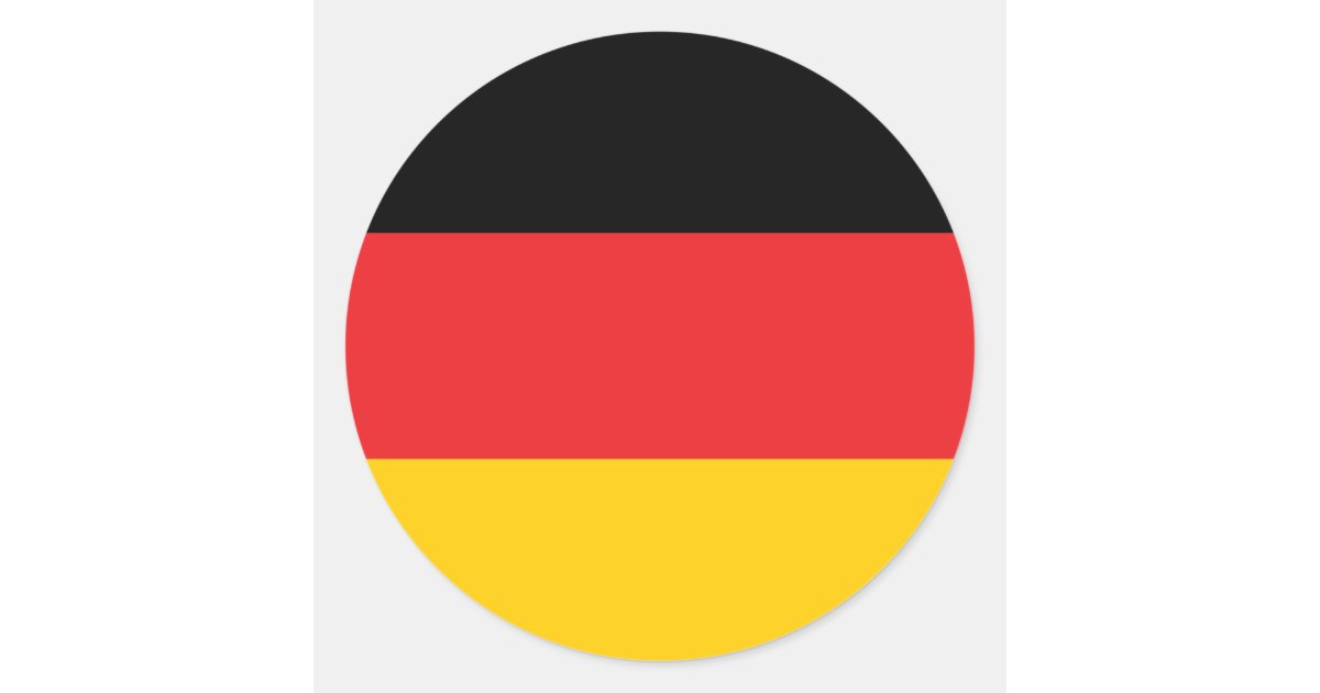 Sticker Rond Drapeau allemand | Zazzle.ca