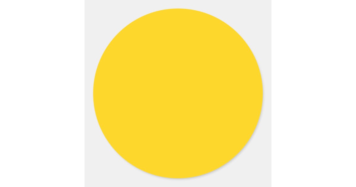 Sticker Rond Jaune jaune canari. La couleur parfaite pour tout | Zazzle.ca