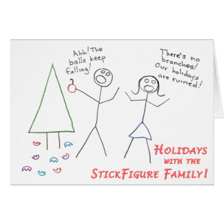 Stick Figure Christmas Cards, Photocards, Invitations & More