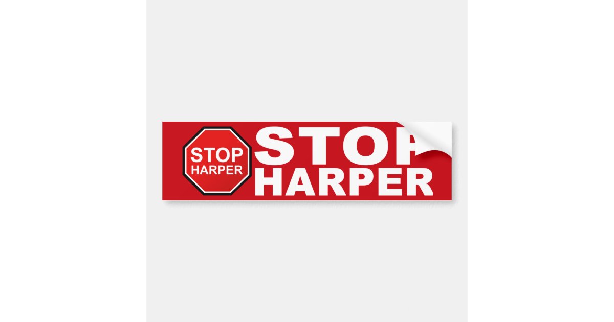 STOP HARPER Bumper Sticker | Zazzle